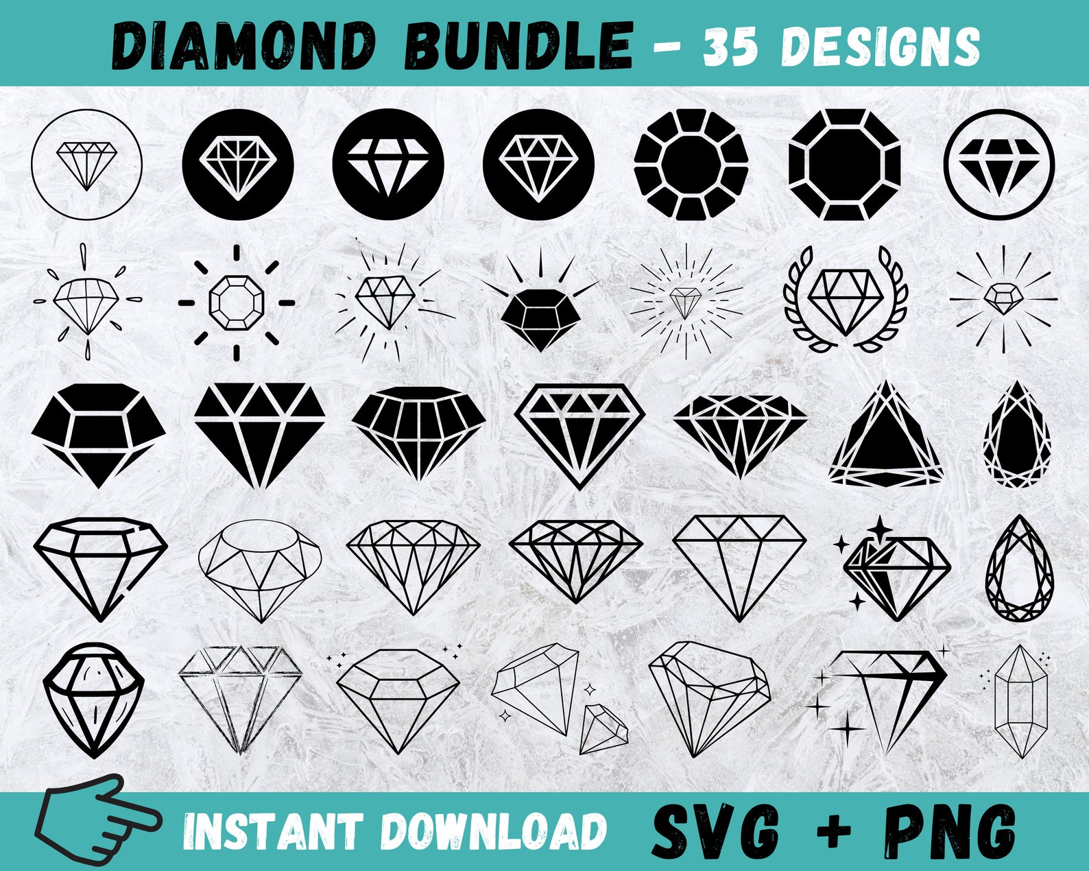 Diamond SVG Jewel SVG Jewelry SVG Diamond Circut Diamond - Etsy