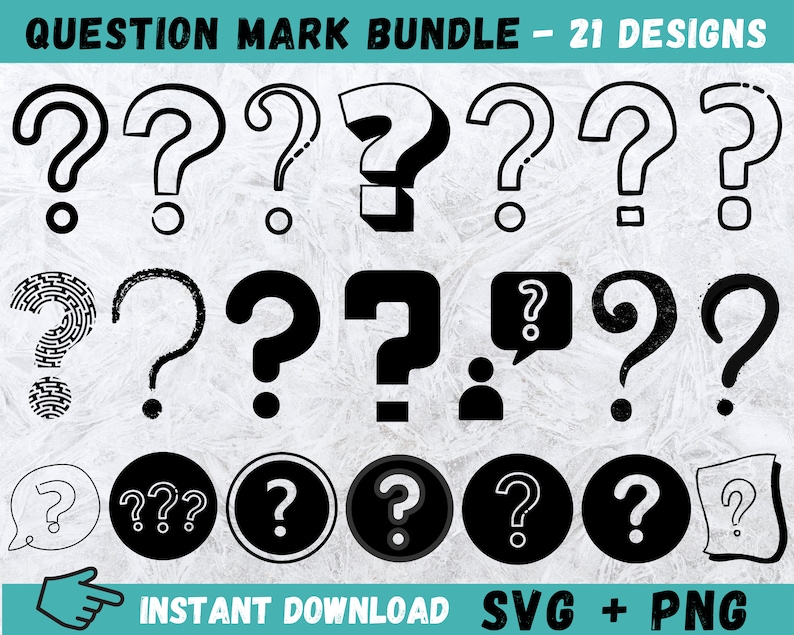 Question Mark SVG Question Mark Bundle Cut Files for Cricut - Etsy Canada