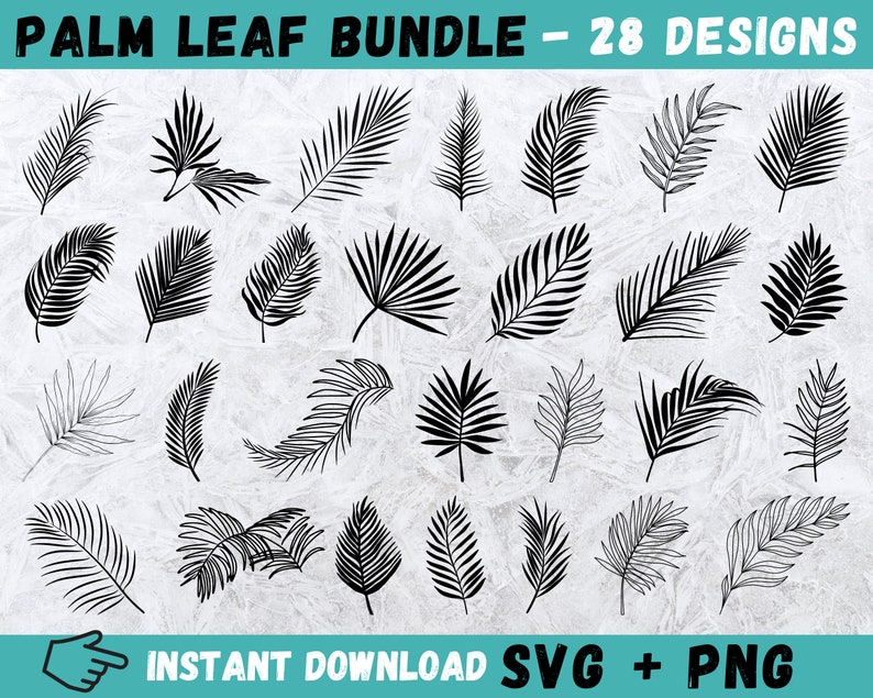 Palm Leaf SVG Palm Leaves Svg Hand Drawn Leaves Svg Palm - Etsy