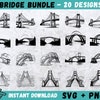 Bridge Svg, Bridge Dxf, Bridge Png, Bridge Cut File, Bridge Clipart ...