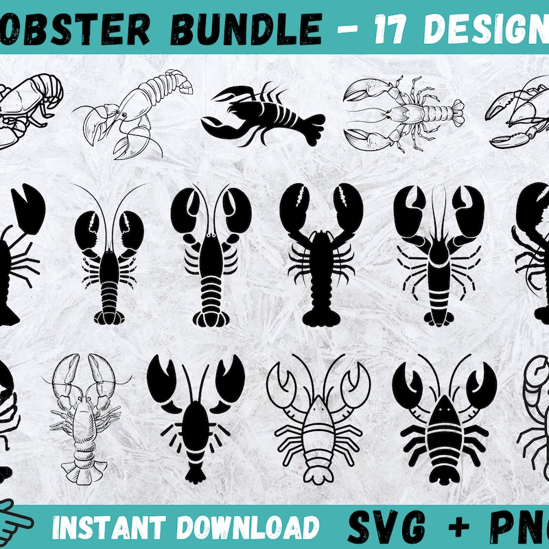 Lobster Svg - Etsy