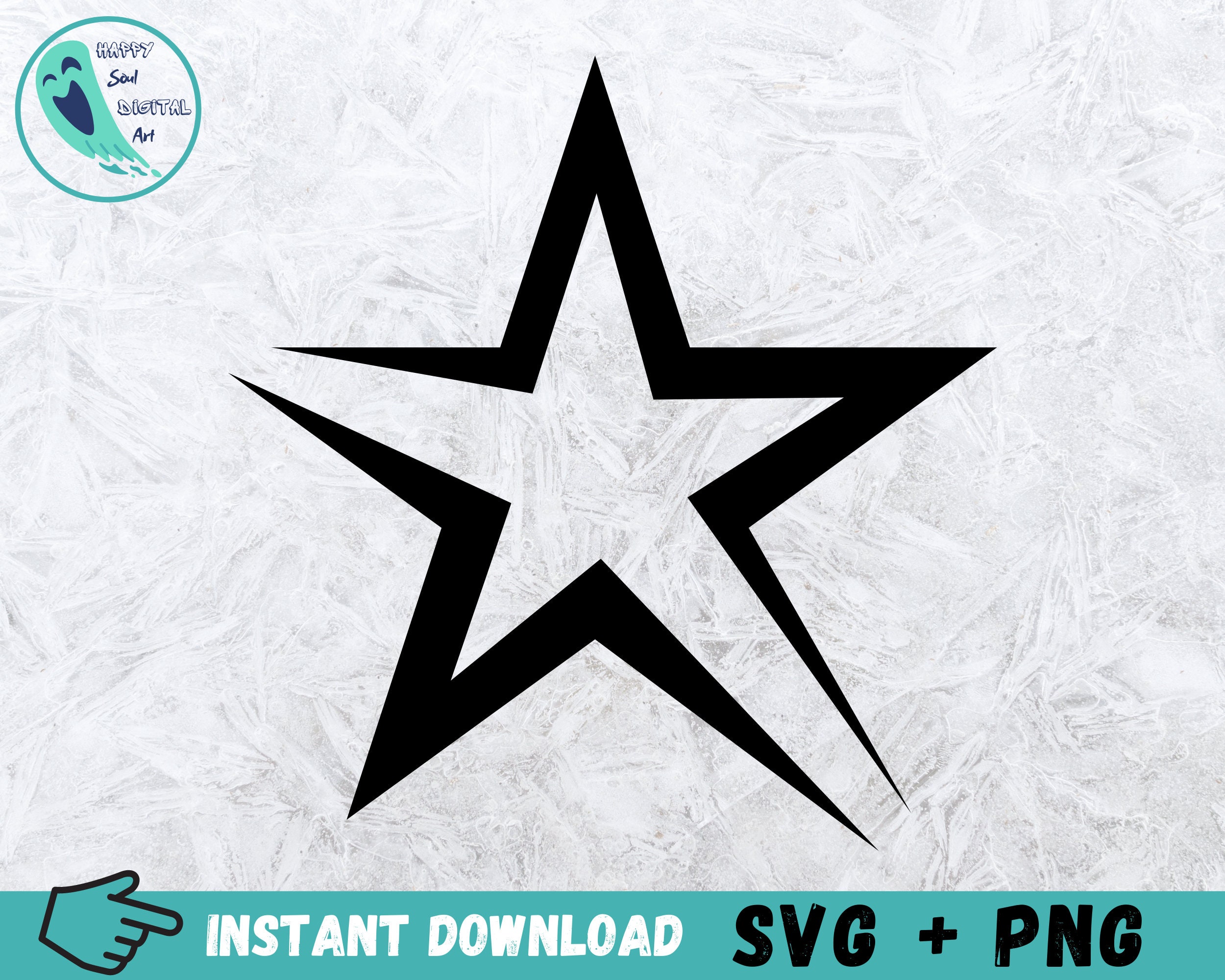 Handgezeichneter Stern SVG Bundle: 12 Stern Designs (Digitaler Download ...