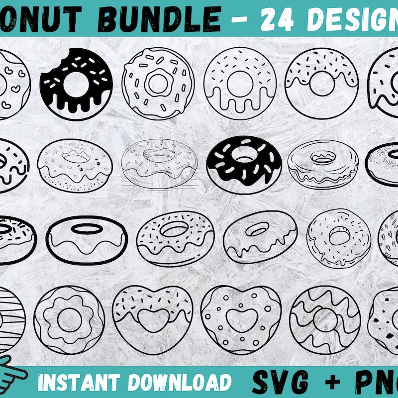 Donut Svg - Etsy