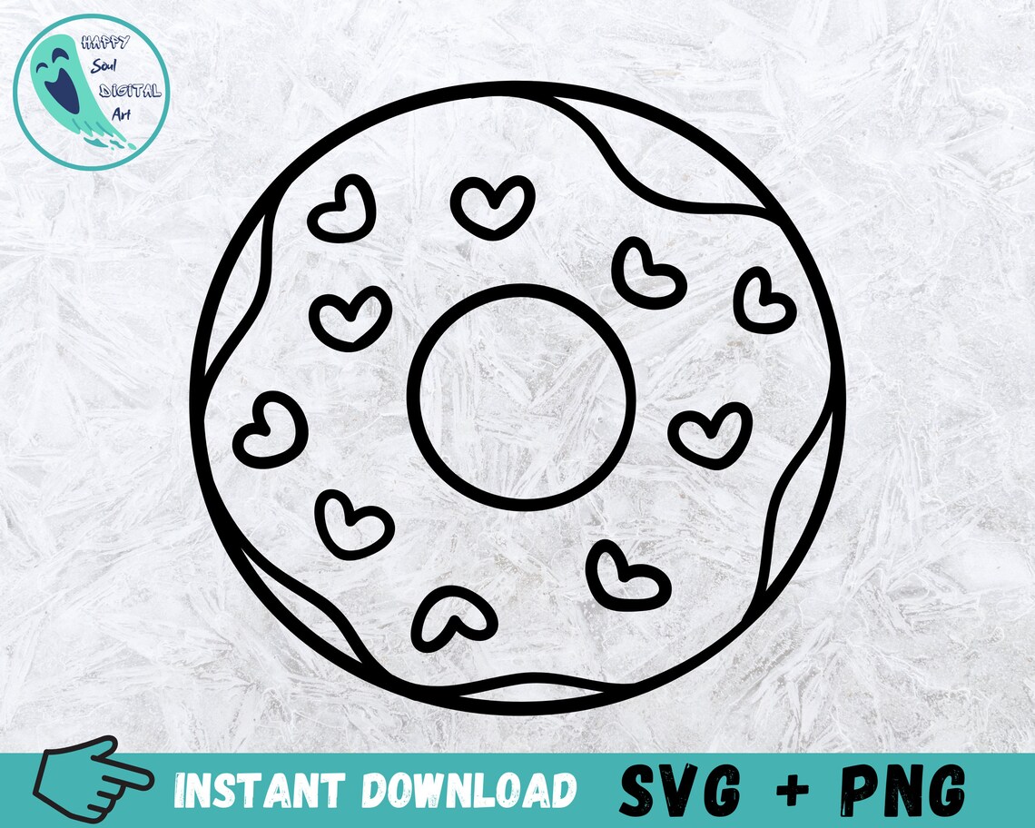 Donut Outline SVG Donut Digital File Donut Doodle Donut Cut - Etsy ...