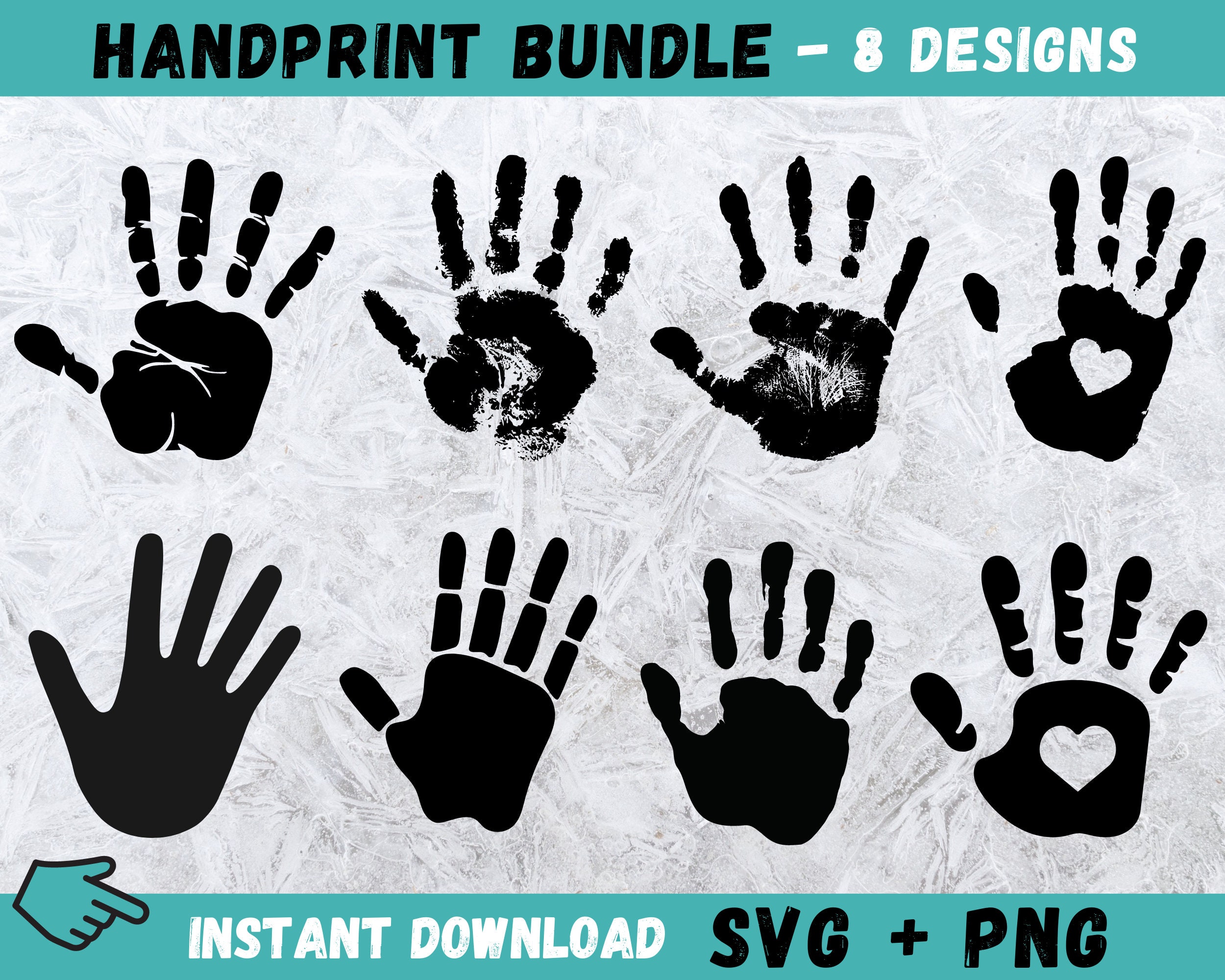 Hand Print Vector Free Download