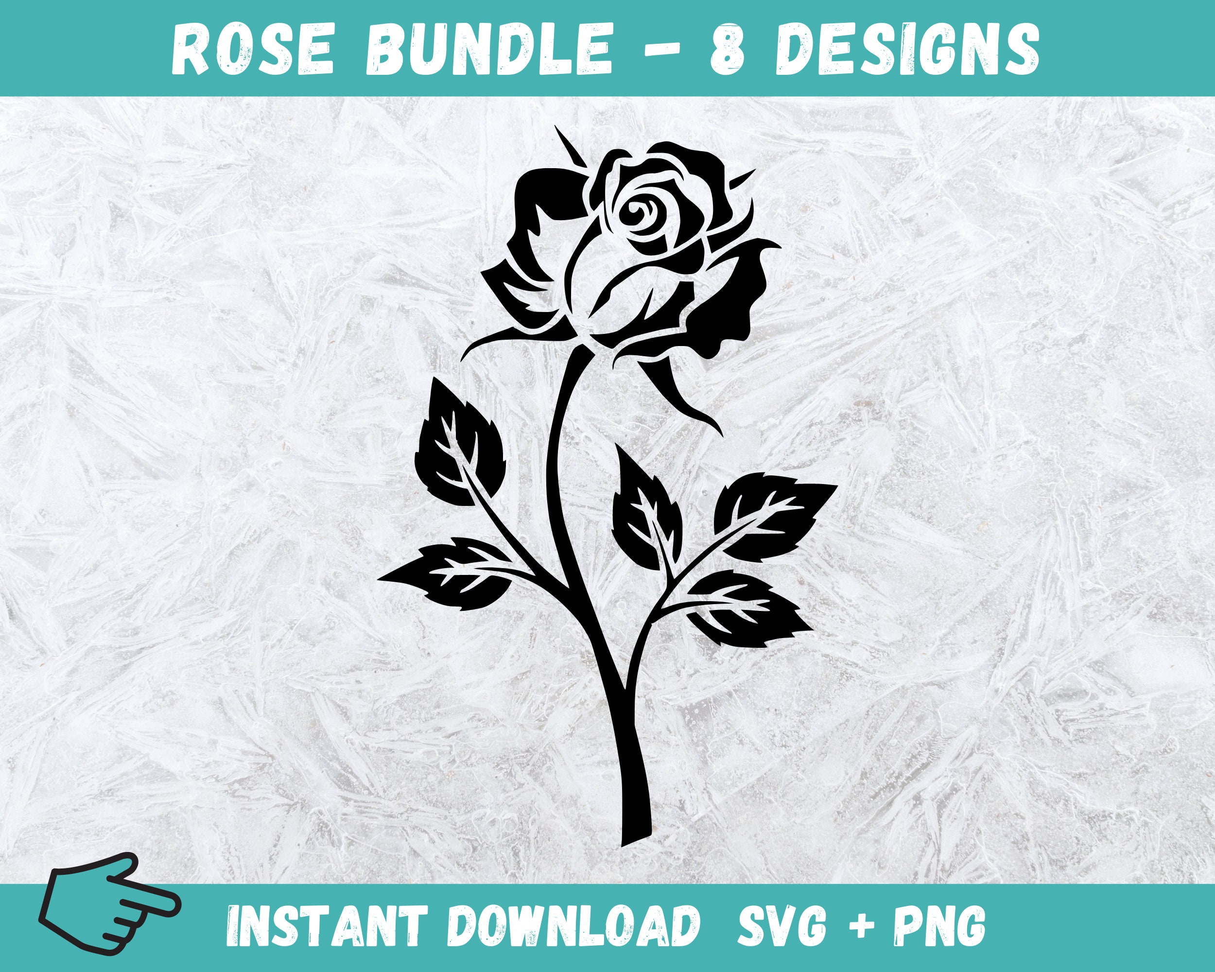 Roses SVG Flower SVG Rose Silhouette Rose Svg SVG Cut - Etsy