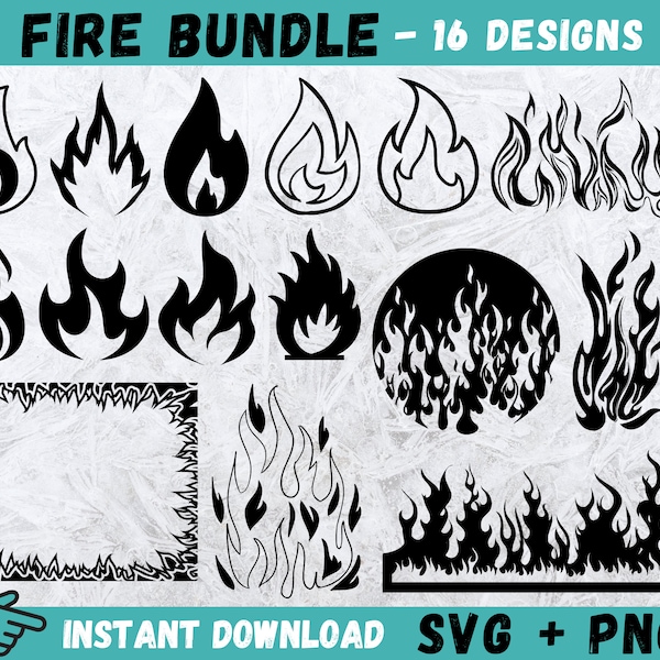 Flame Svg - Etsy