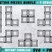 Tetris Pieces SVG, Tetris Shape Svg, Tetris Silhouette, Commercial Use ...