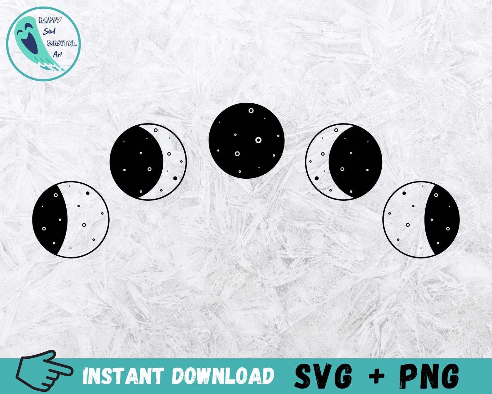 Moon Phase SVG Lunar Phases Svg Moon Phase Clip Art - Etsy UK
