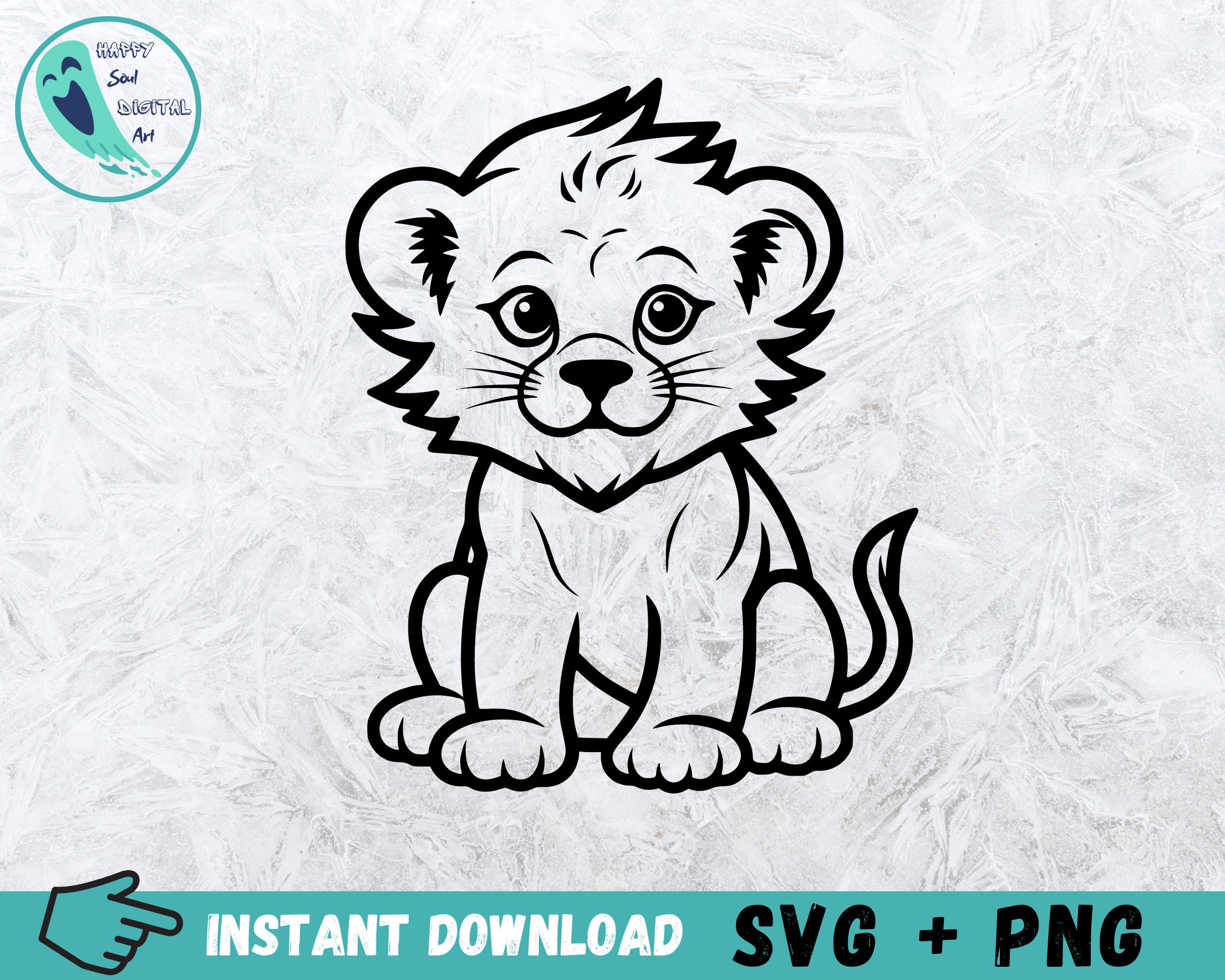 Baby Lion SVG Bundle, Cartoon Clipart, Cricut Cut File (digital ...