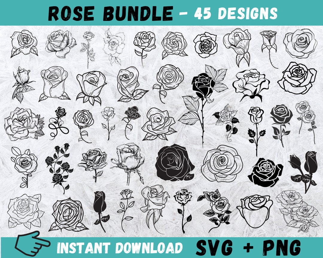 Rose SVG Flower SVG Rose Cricut Roses Svg SVG Cut Files - Etsy UK