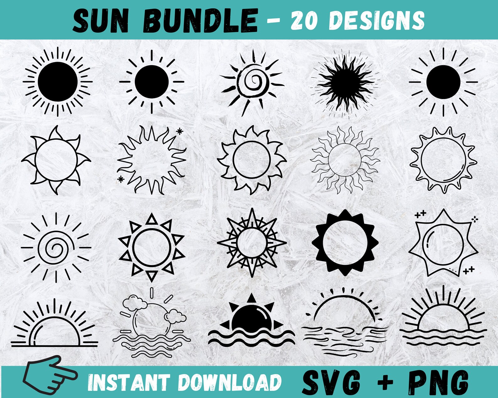 Sun SVG Sun Clipart Sun Cut File Sun Svg Bundle Cute Sun - Etsy Canada
