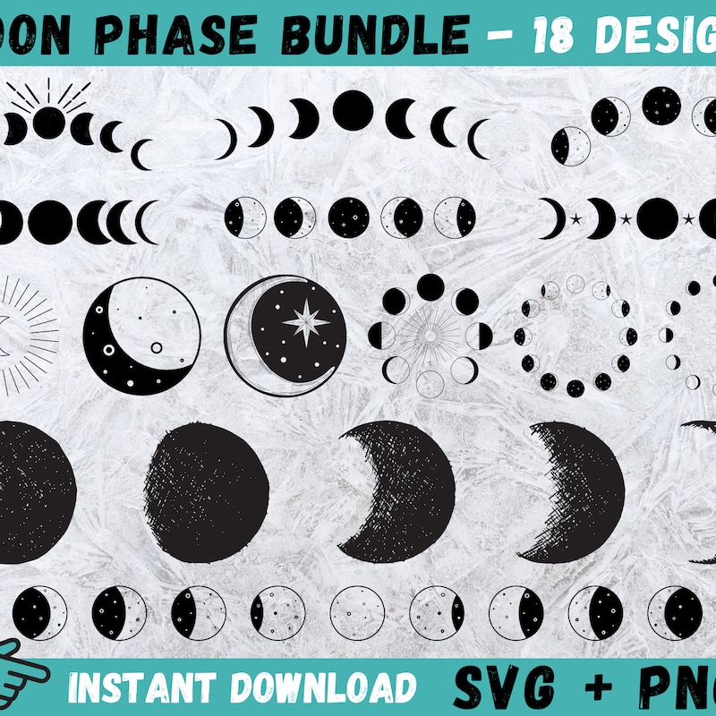 Moon Svg - Etsy