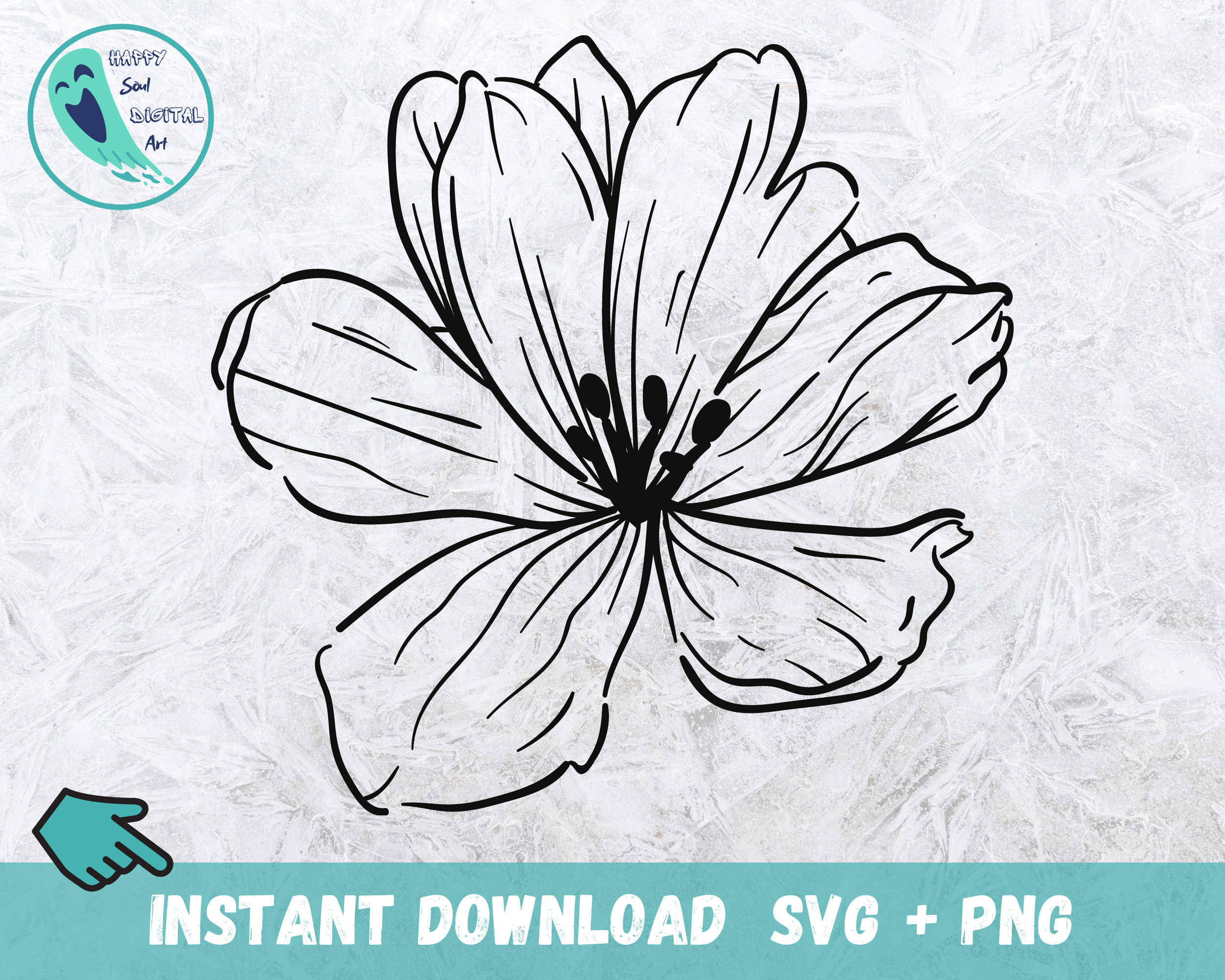 Hand Drawn Flower SVG Bundle: 15 Floral Designs (digital Download) - Etsy