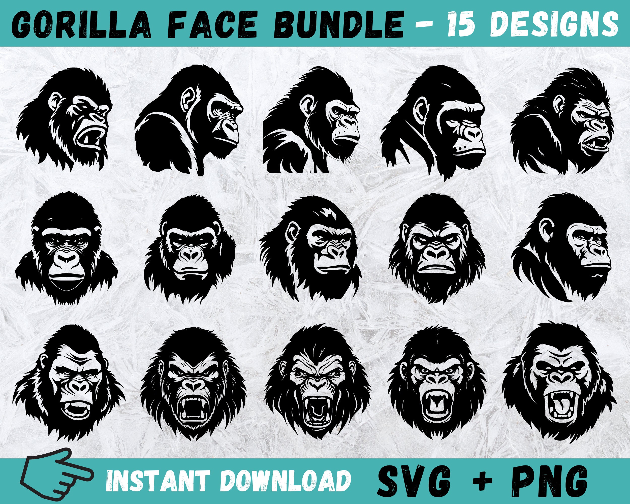 Gorilla Face Silhouette