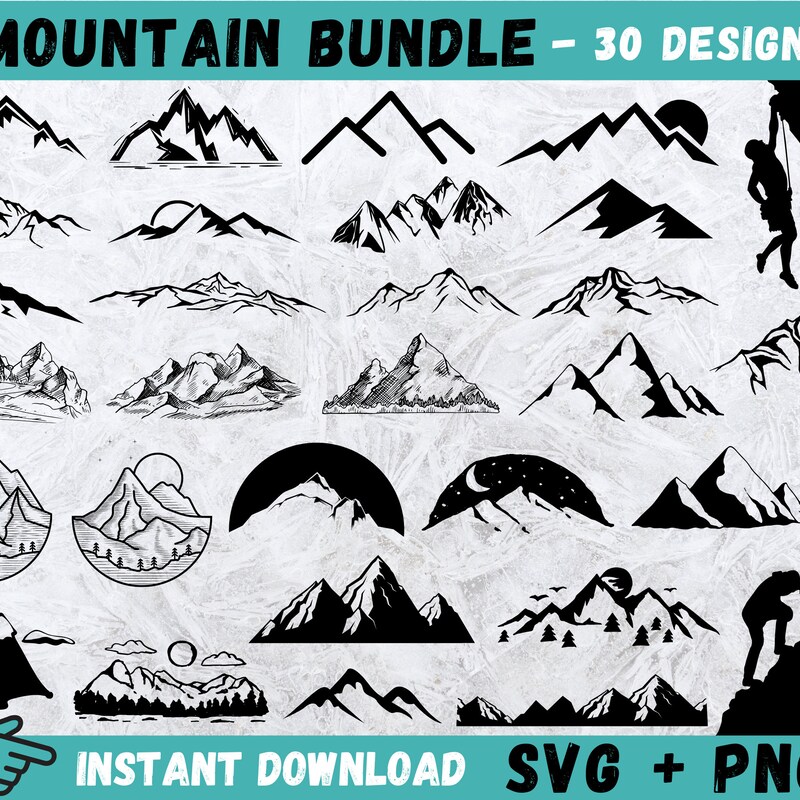 Mountain Svg - Etsy
