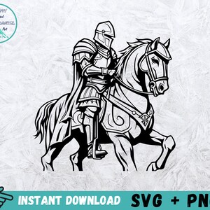 Knight SVG Bundle, Knight Cricut, Medieval Silhouette, Knight Cut File ...