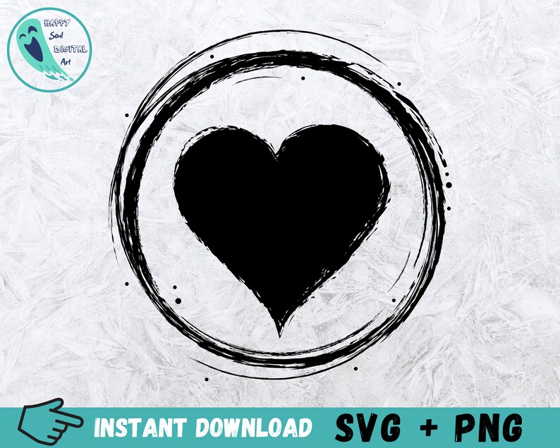 Heart Svg Heart Shape SVG Hand Drawn Heart SVG Valentine - Etsy