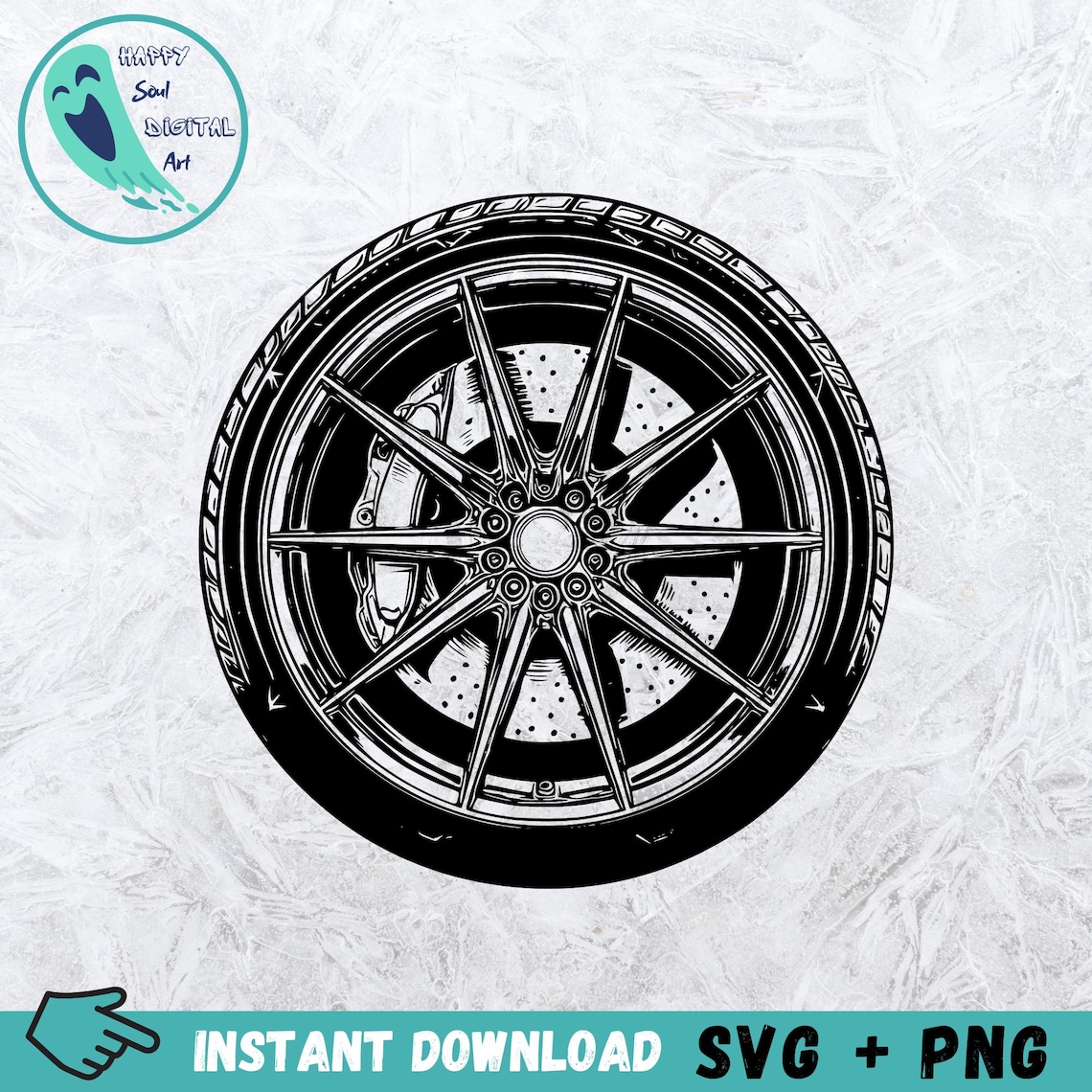 Car Rims Clipart Bundle: 16 PNG & SVG Vector Designs (instant Download ...