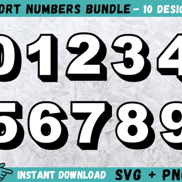 Numbers Cut Files - Etsy