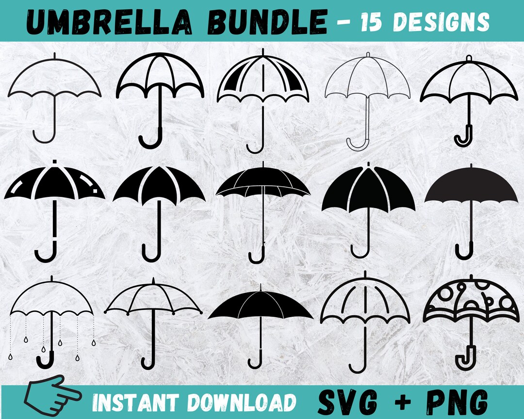 Umbrella Svg, Umbrella Bundle Svg, Umbrella Clipart, Umbrella ...