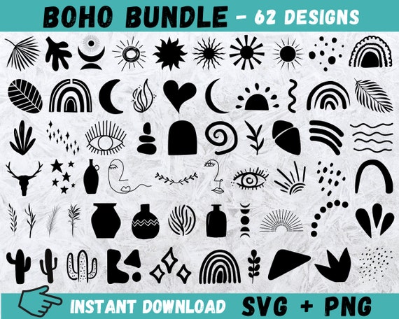 Boho SVG Bundle Boho Svg Hand Drawn Boho Svg Abstract Svg - Etsy Australia