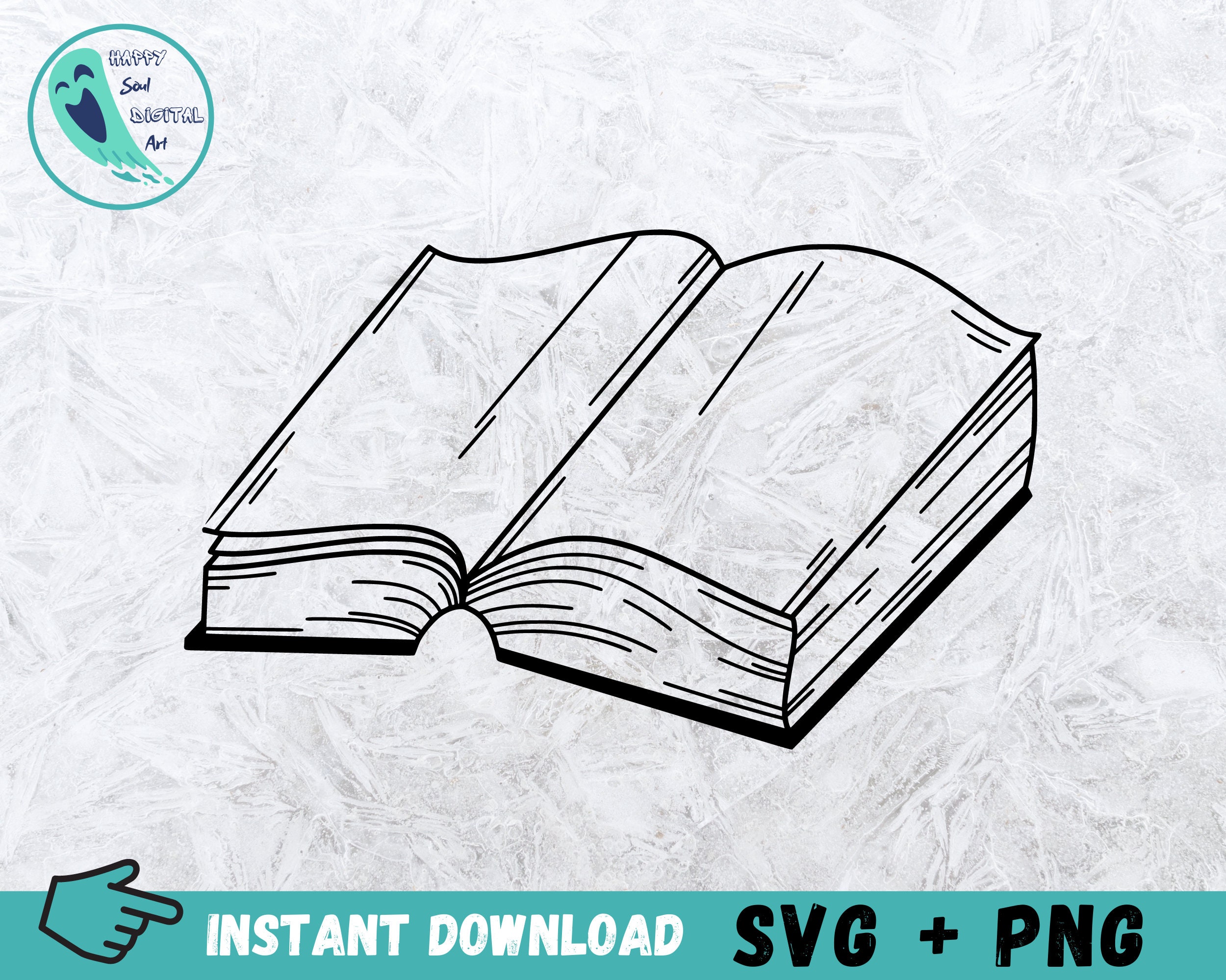 Book SVG Books Svg Library SVG Book Silhouette Magazine - Etsy