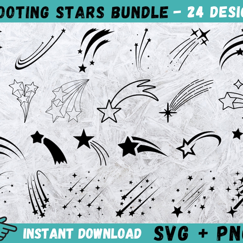 Shooting Stars Svg - Etsy