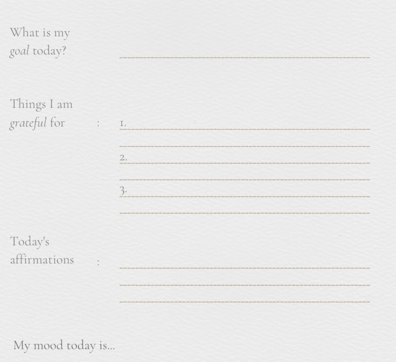 Daily Self-reflection Journal With Progress Updates Print at Home PDF ...