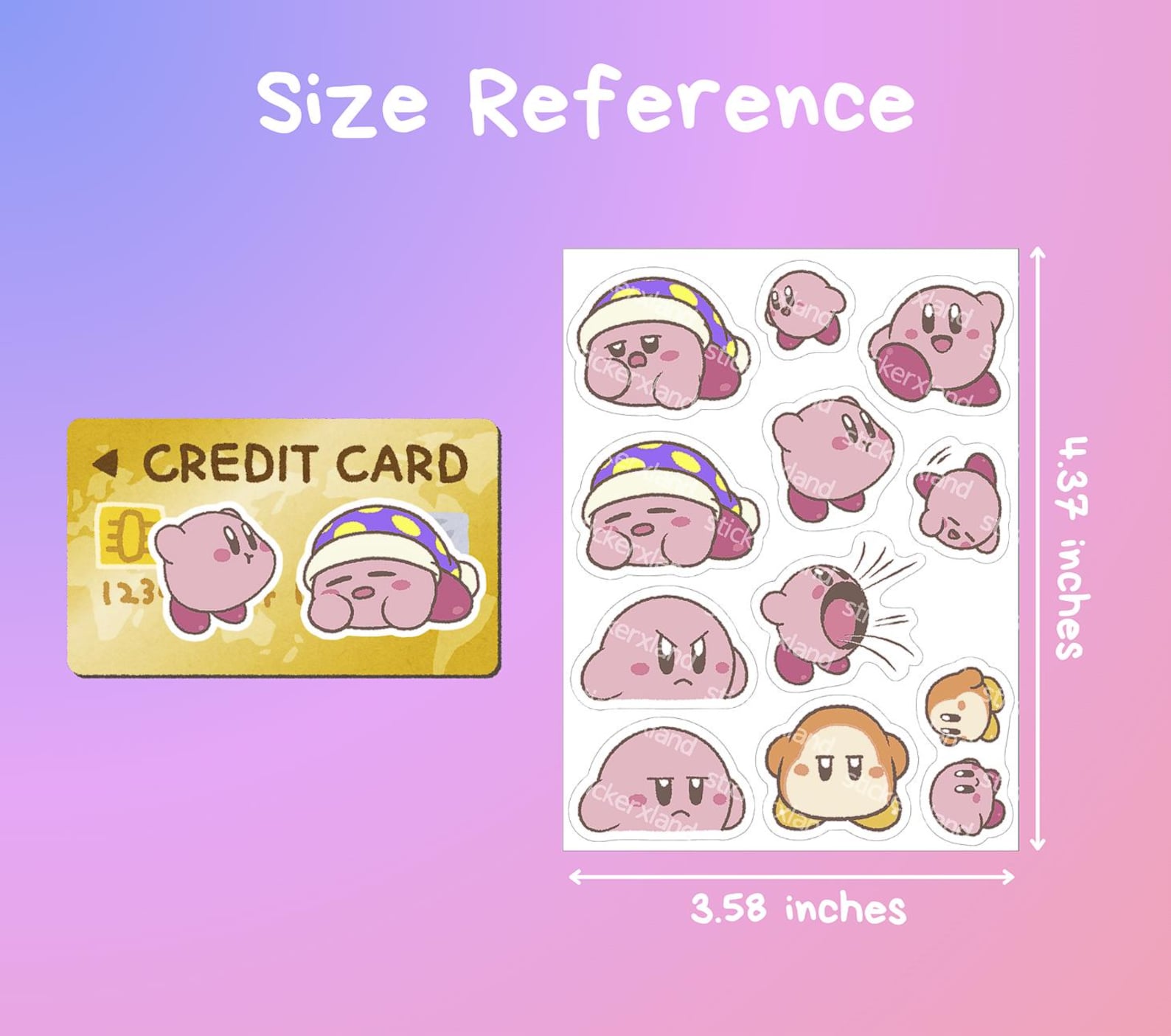 40 Kirby Stickers Cartoon Anime Cute Kawaii Derpy Nintendo Nerdy Laptop ...