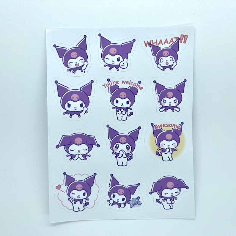 49 Kuromi Sanrio Laptop Stickers Cartoon Anime Cute Kawaii Kpop Fast US ...