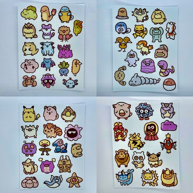 63 Cartoon Anime Cute Kawaii Pokemon Laptop Stickers Fast US Shipping ...