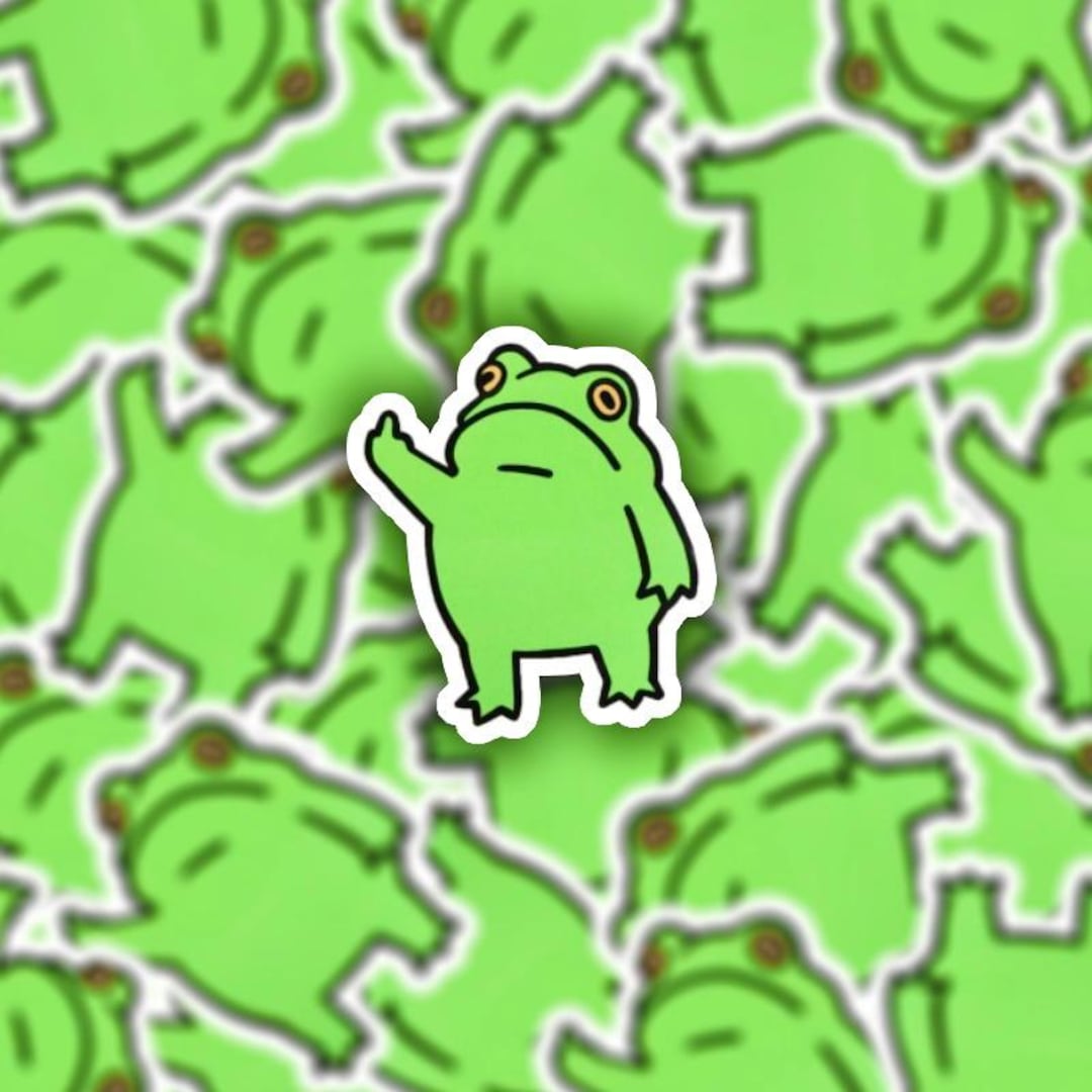 Frog off Sticker Cartoon Adult Anime Kawaii Cute Funny Meme Joke Laptop ...