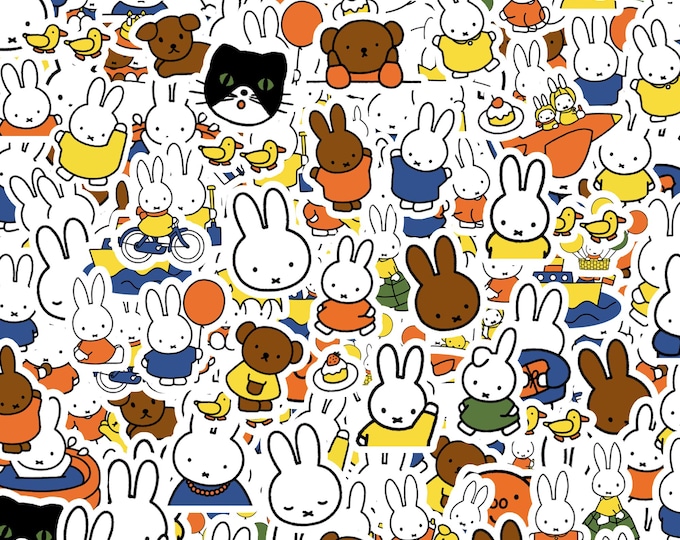 Cute Snoopy Miffy Peanuts Reading | Library Card Stickers - Glossy ...