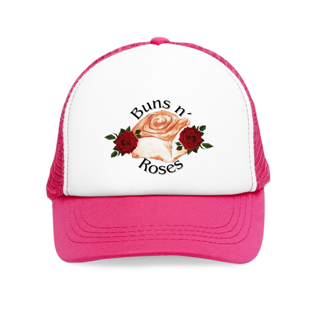 Buns N Roses Cap, Guns N Roses Cap, Buns and Roses Hat, Baker Trucker ...