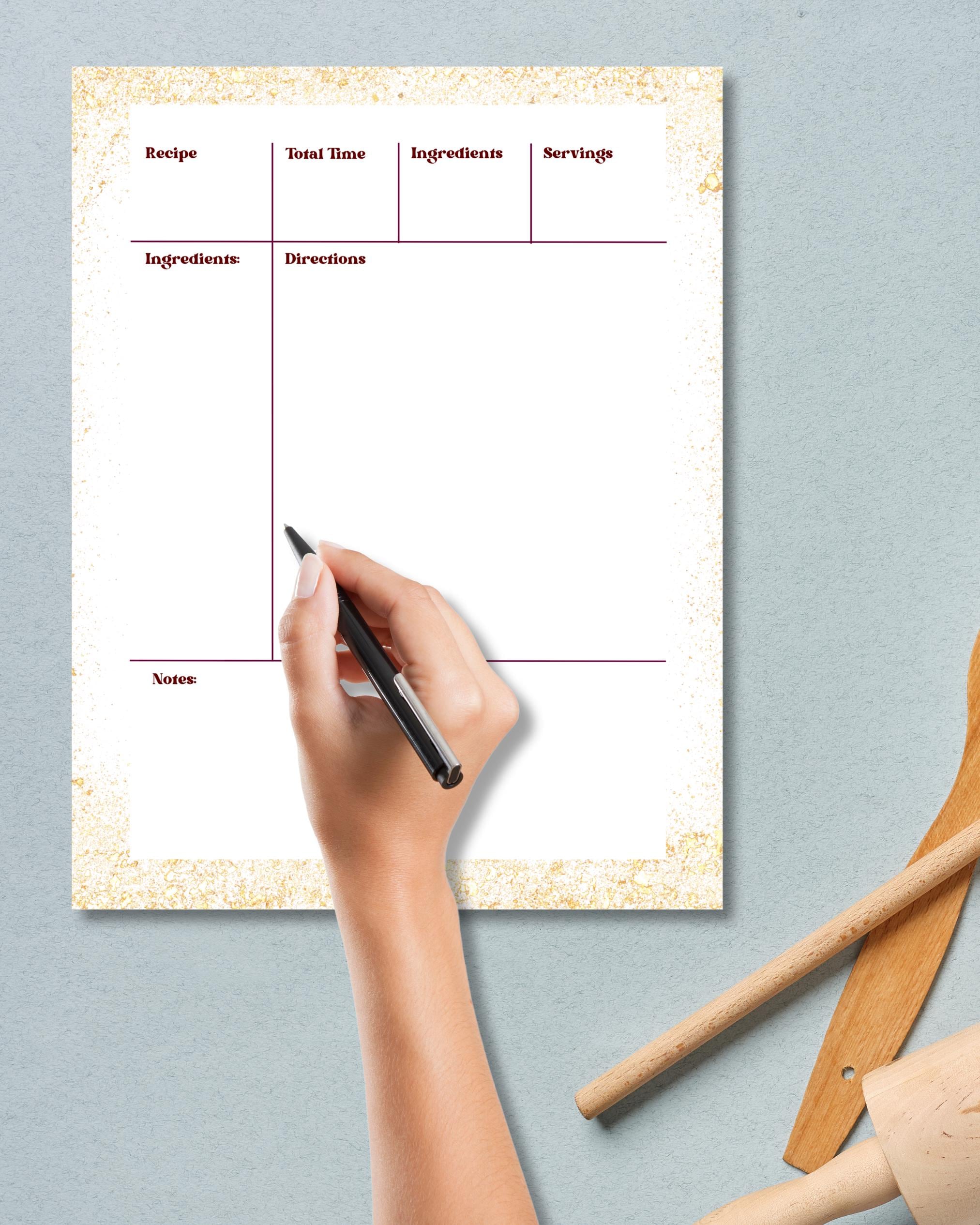 Baker Recipe Book Template: Baking Lovers PDF Organizer (digital ...