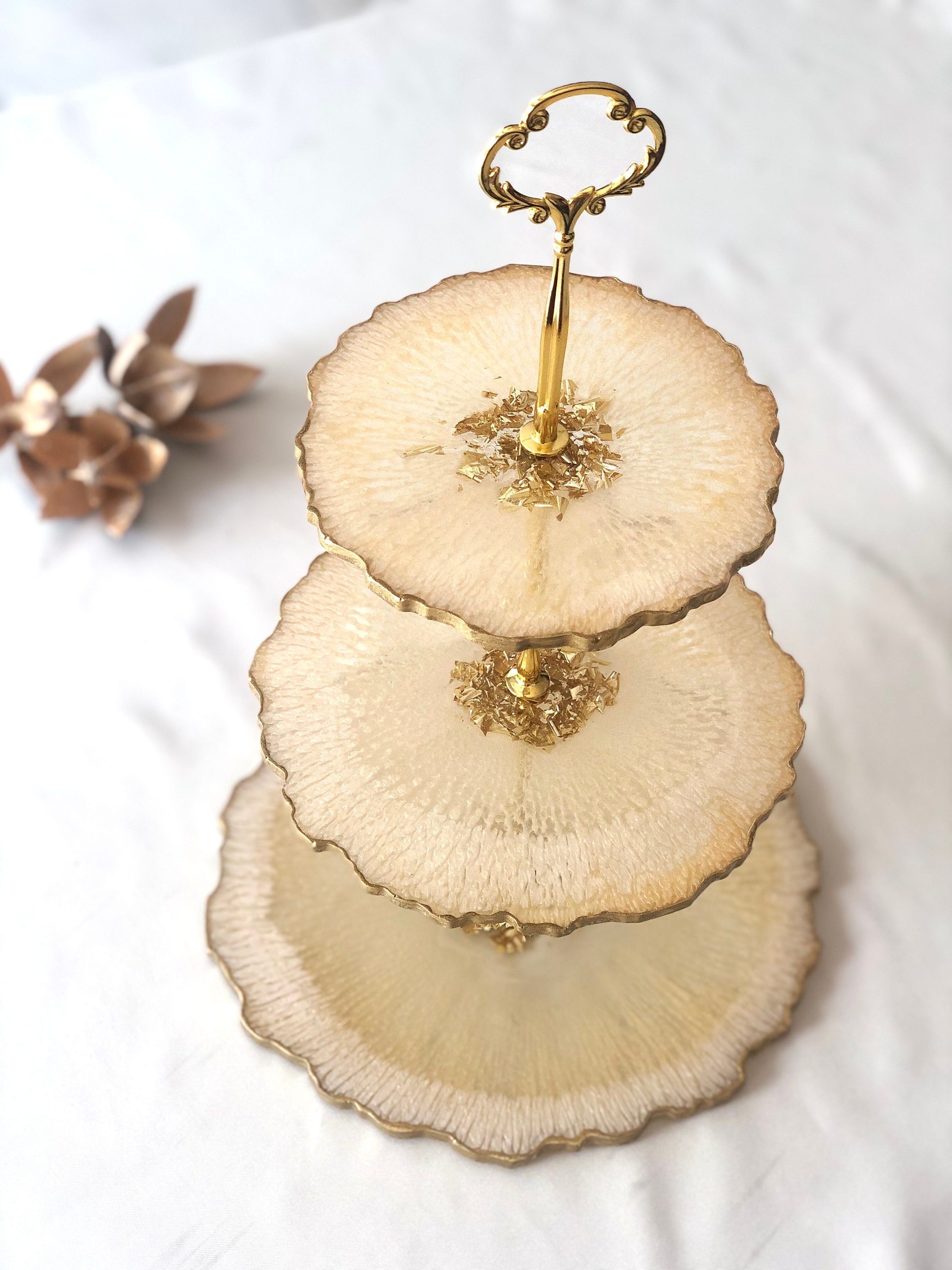Exclusive Epoxy Resin Cake Stand With Coasters, Elegant Cake Stand ...