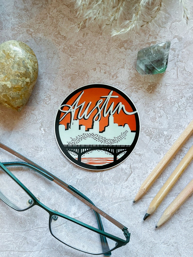 Austin Bat Bridge Sticker Texas State Pride Sticker Austin - Etsy