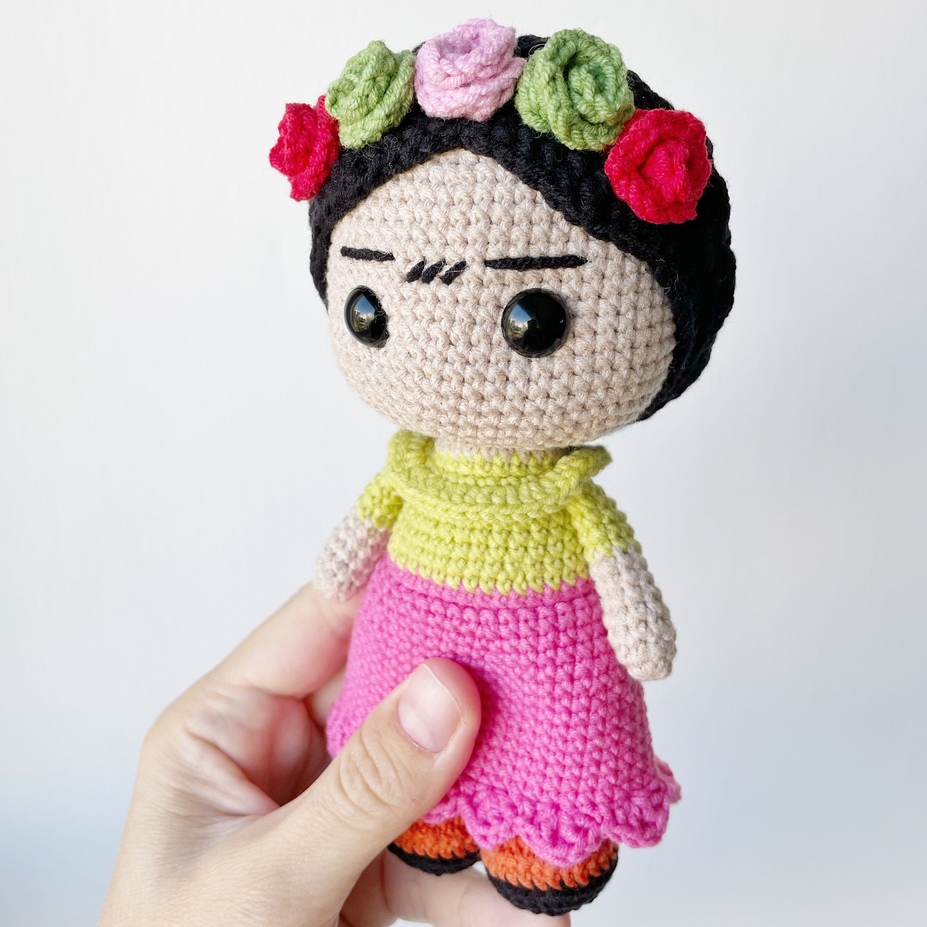 Frida Kahlo Doll Crochet Pattern Funko Pop Amigurumi English - Etsy