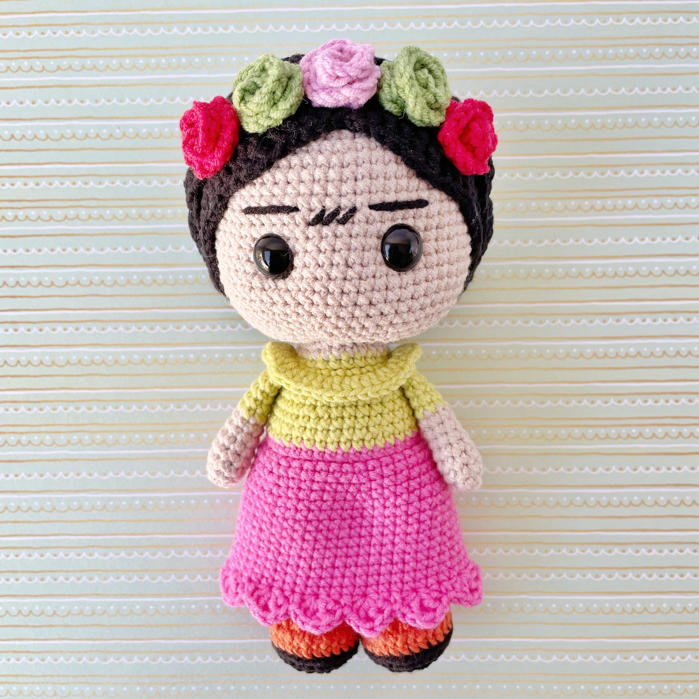 Frida Kahlo Doll Crochet Pattern Funko Pop Amigurumi English - Etsy
