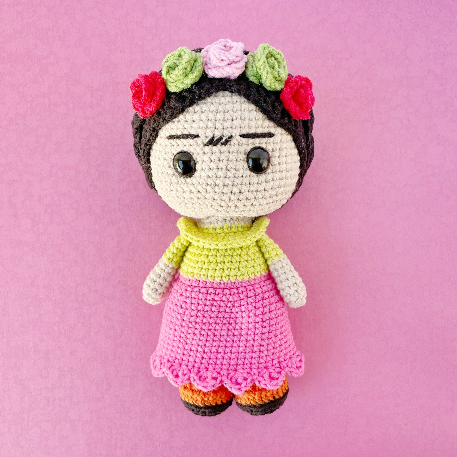 Frida Kahlo Doll Crochet Pattern Funko Pop Amigurumi English - Etsy