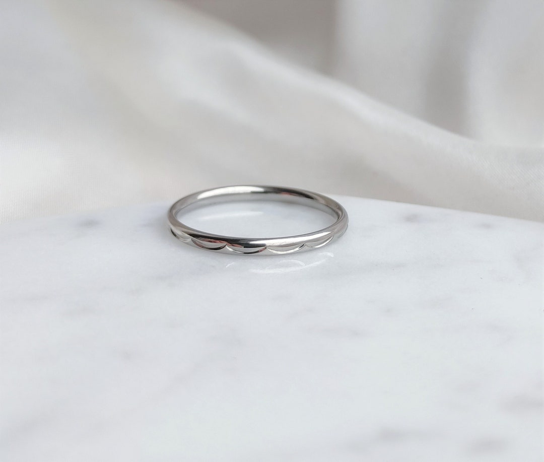 Stainless Steel Ring Plain Band Rings 2mm Wide Statement - Etsy