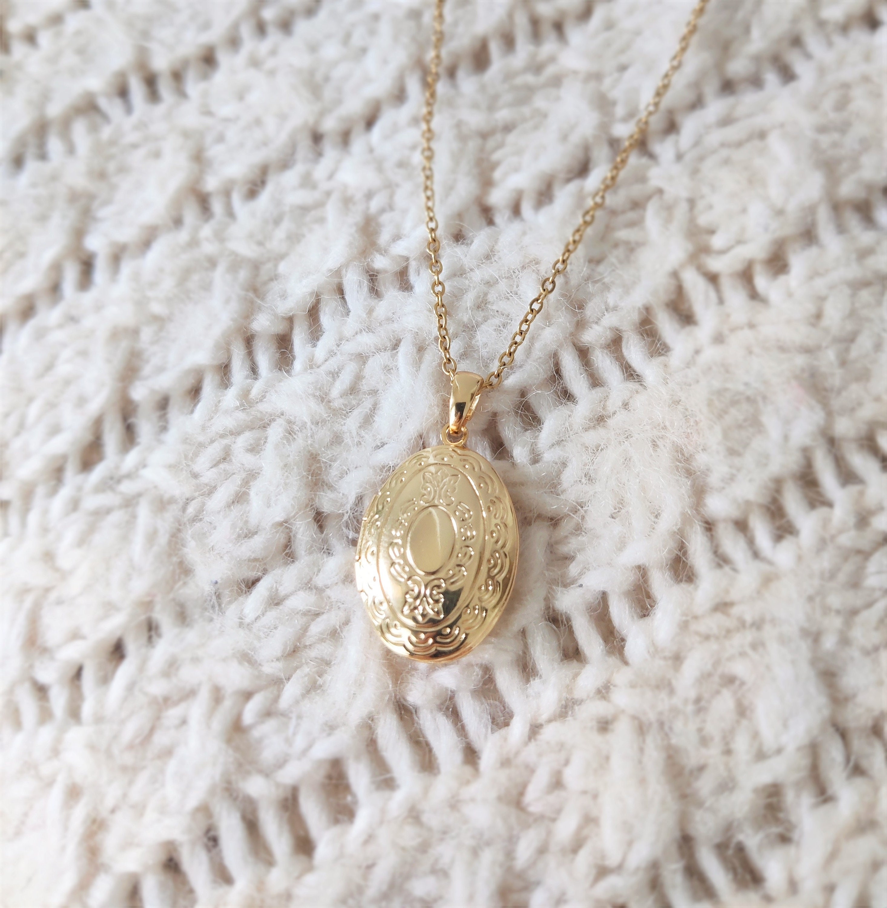 18k Gold Locket Vintage Jewelry Pendant Antique Locket - Etsy