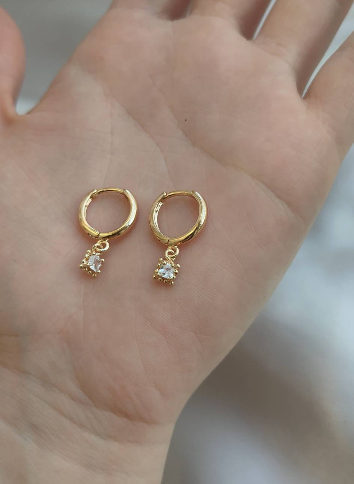 18k Gold Hoops 10mm 12mm 14mm Hoops Gold Plated Jewelry - Etsy