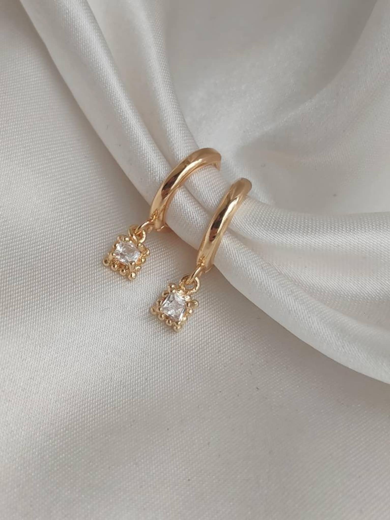 18k Gold Hoops 10mm 12mm 14mm Hoops Gold Plated Jewelry - Etsy