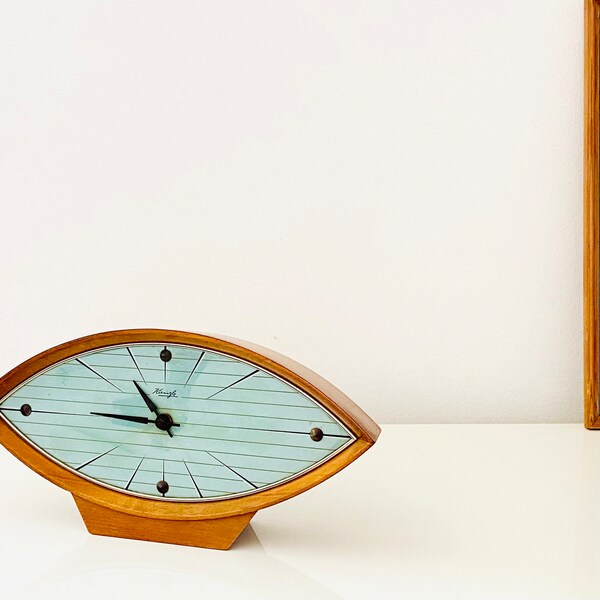Mid Century Clock - Etsy New Zealand