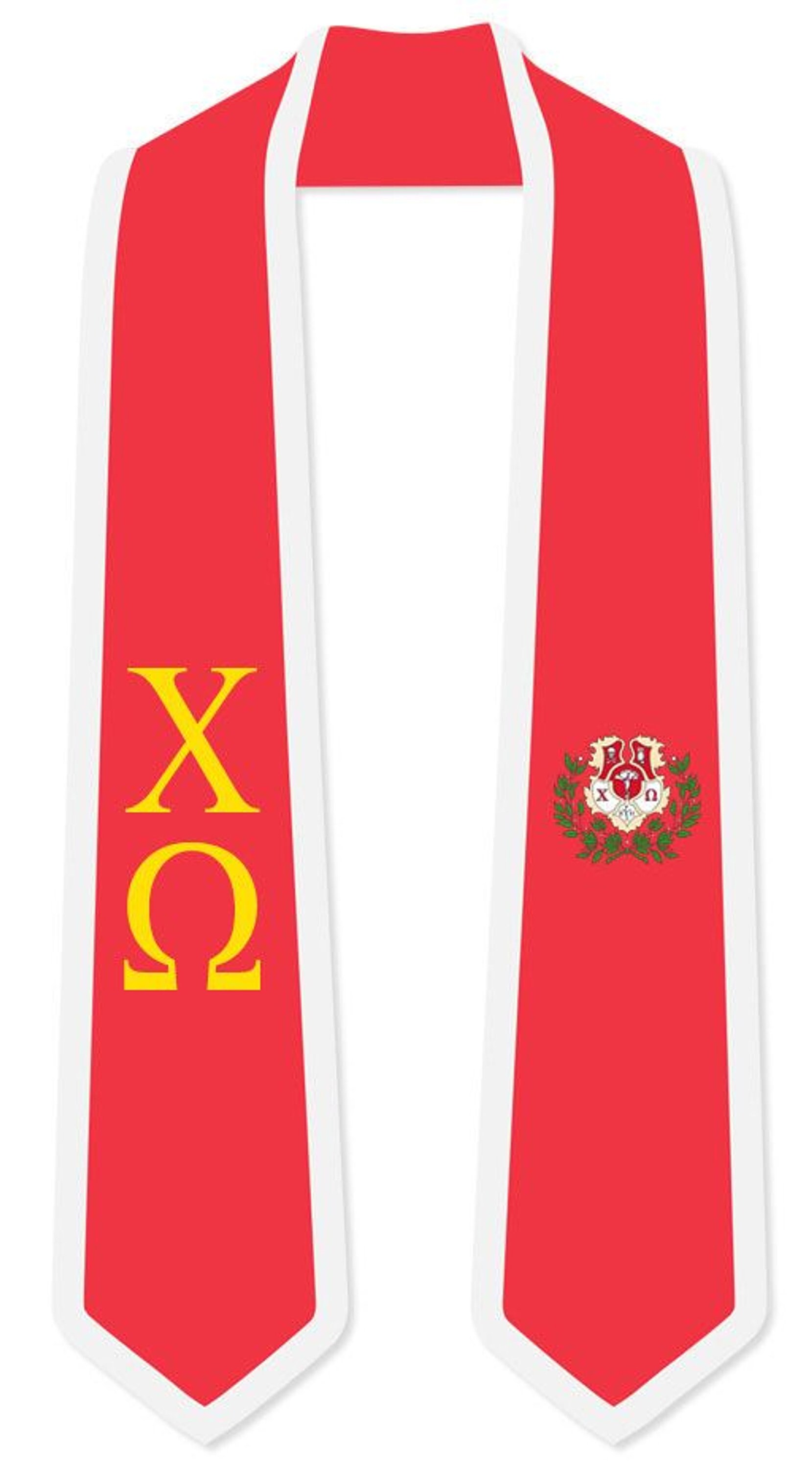 Chi Omega Greek 2 Tone Lettered Graduation Sash Stole - Etsy