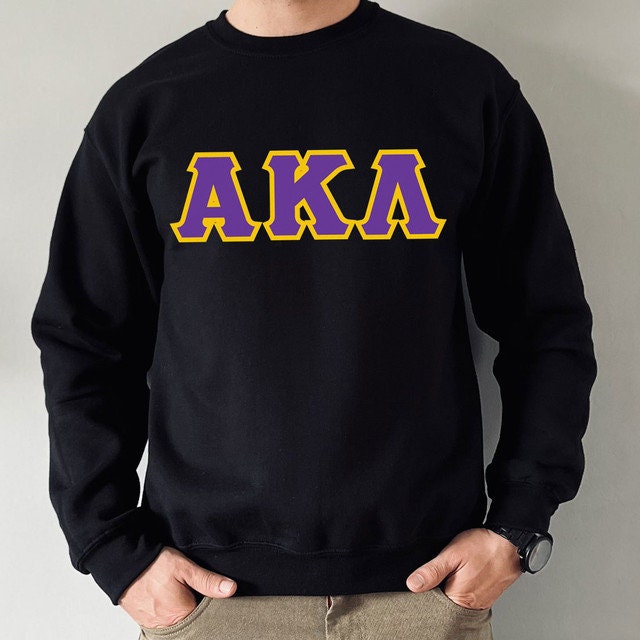 Alpha Kappa Lambda Twill Lettered Crewneck - Etsy