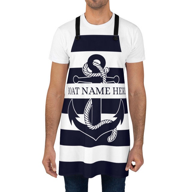 Personalized Boat Apron. Striped Oversize Boat Apron Enter Your Boat ...