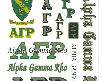 Greek Letter Oval Decal - Etsy